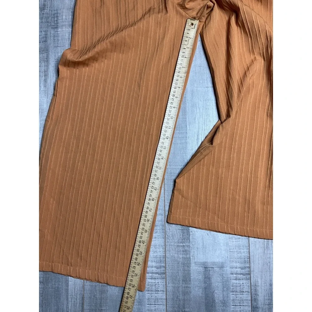 SHEIN | Pants & Jumpsuits | Shein Womens Large Ginger Brown Wide Leg ...